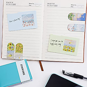 12 PCS Painting Magnetic Bookmarks, Fall Magnet Book Markers with Card, Page Clips Bookmarks for Students Women, Laminated Book Mark for Reading Lovers Girls Teachers School Stationery Gifts