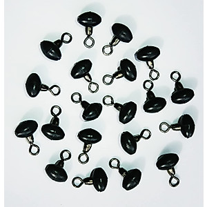 Cross-Line Swivels & T Bead Shape Pulley Slide Rig Rolling Swivels Fishing Hooks Connector Fishing Terminal Tackle (Black)