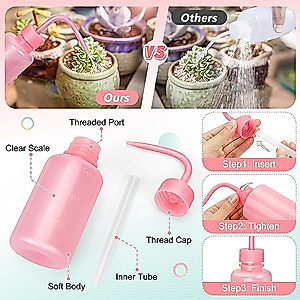 Valchoose 150ML Pink Wash bottles squeeze 5oz Mini Professional, Water Bottle for Lash Extensions, Easy to Carry Lash water bottle squeezer (1Pack)