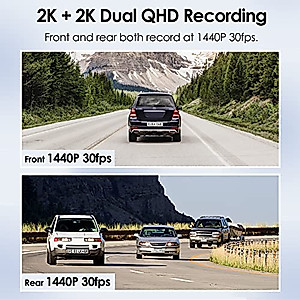 【Bundle: VIOFO A229 Duo + Hardwire Cable】 Dash Cam Front and Rear VIOFO 2K + 2K 5GHz Wi-Fi GPS Dual Dash Camera for Cars, 2.4” LCD, Buffered Parking Modes, Voice Notification, WDR, Emergency Lock