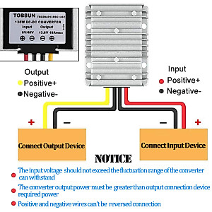 Golf CART Voltage Reducer Automatic Buck Boost Converter DC 8V-40V to 13.8V 10A Step Down Up Regulator Waterproof Module Transformer