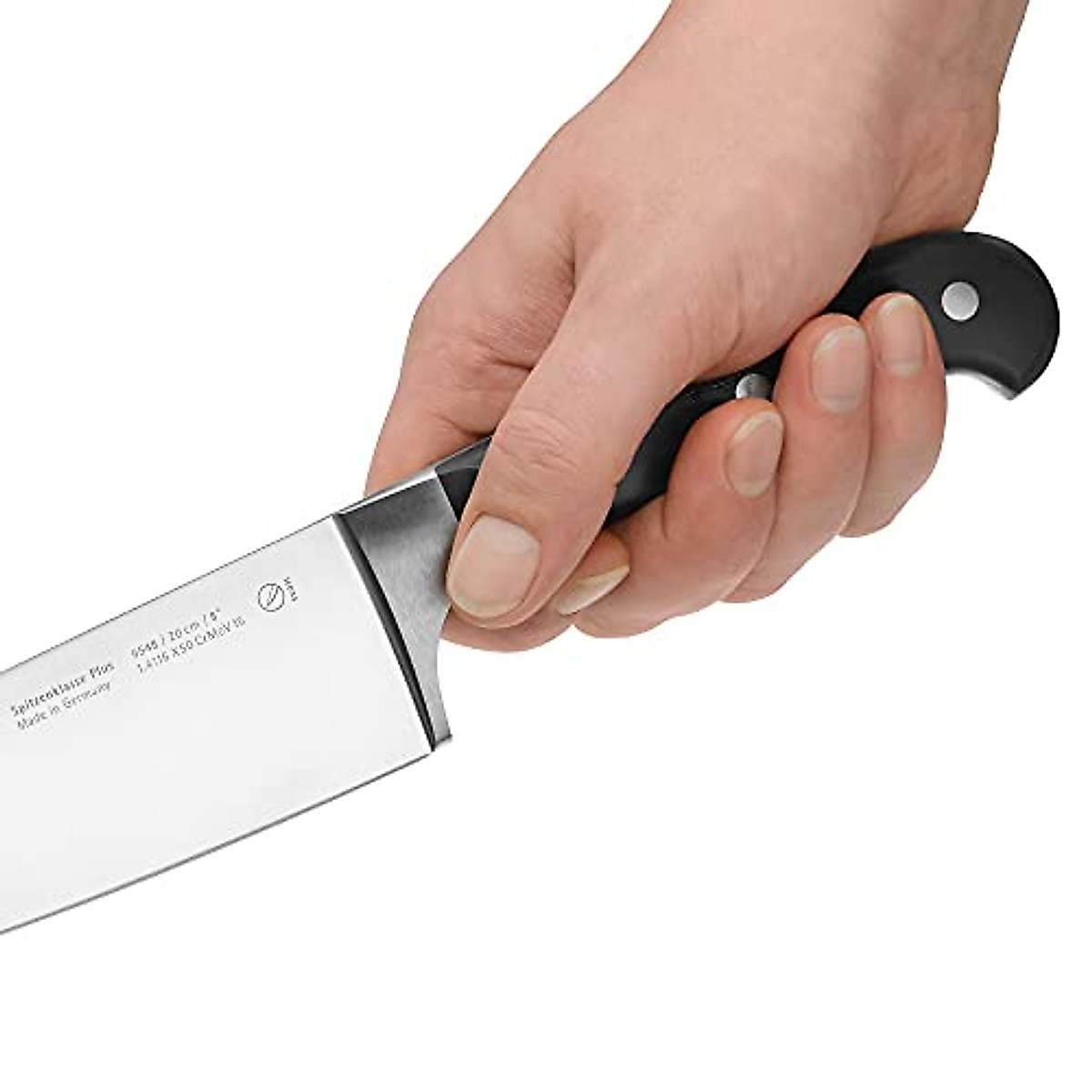WMF Chef's Knife Spitzenklasse Plus Length 30 cm Blade Length 15 cm Performance Cut Made in Germany Forged Special Blade Steel Seamlessly Riveted Plastic Handle