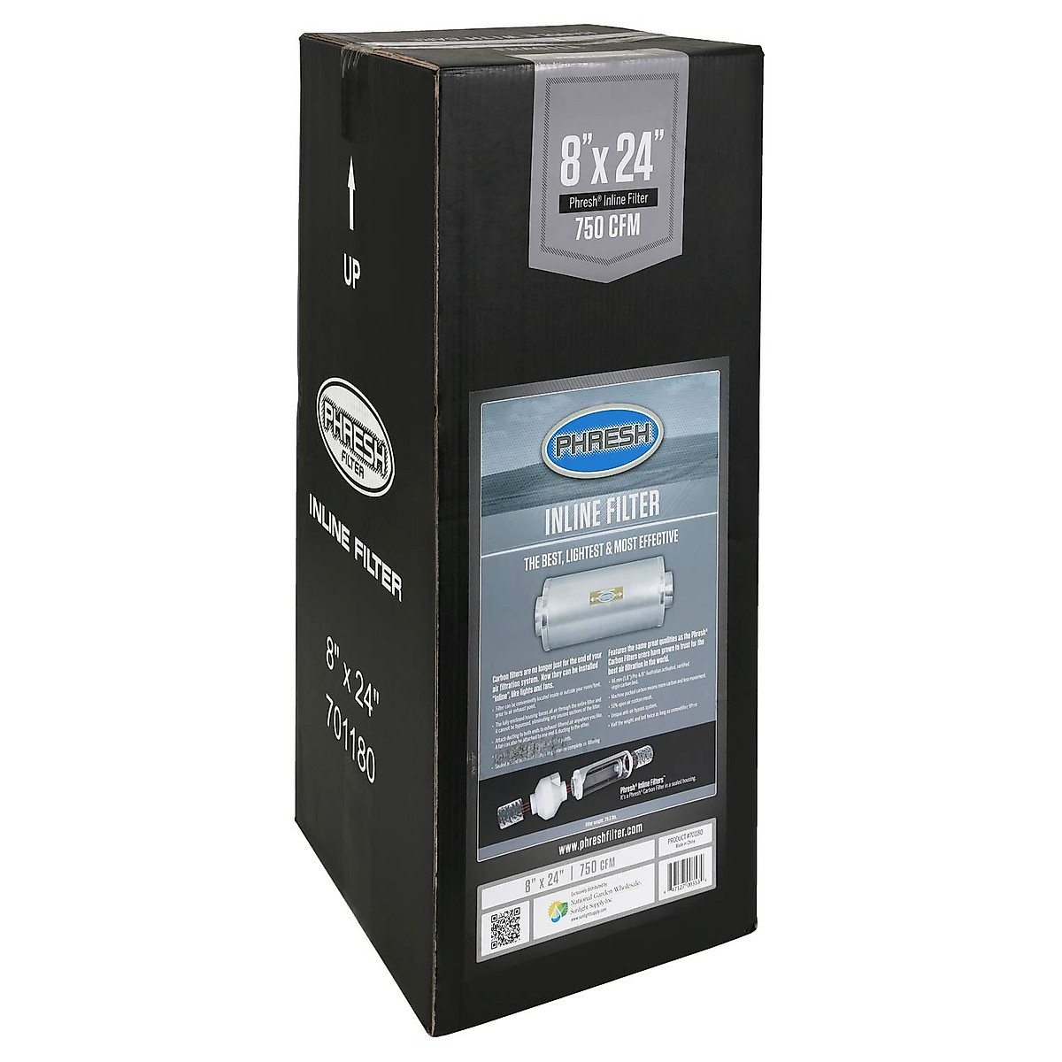Phresh Inline Filter, The Best, Lightest & Most Effective, 8“ x 24“ - 750 CFM