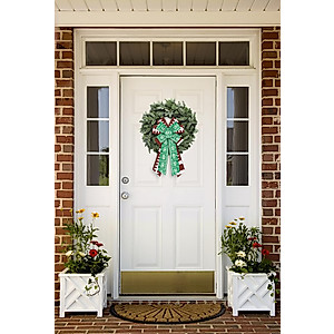 Estivaux 2 Rolls Football Ribbons for Crafting, Football Wired Edge Ribbon Green Brown Burlap Ribbon Bow Sports Rolls Ball Wired Ribbons for Gift Wrapping Sports Ball Game Sewing DIY Crafts Supplies