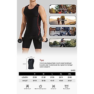 Roxdme 5 Pack Men's Athletic Compression Shirts Sleeveless Tank Top Running Basketball Workout Base Layer