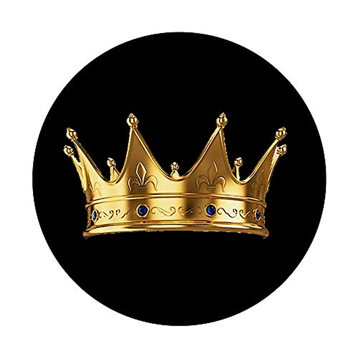 Cool King Crown Design Royalty Symbol Gift On Black PopSockets Grip and Stand for Phones and Tablets