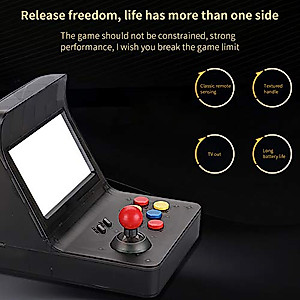 Rocker Arcade Game Console 360 Degrees 4.3inch Colorful Screen Rechargeable Compact Interesting Interactive 3D Game Station Joystick Arcade Device with Two Wired Controller