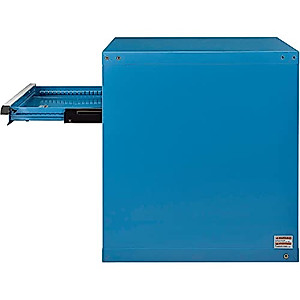 Global Industrial 7 Drawers Modular Drawer Cabinet w/Lock, 30x27x29-1/2"H, Blue