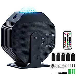 Star Projector, Galaxy Projector for Bedroom, Bluetooth Speaker and Voice Control, Night Light Projector for Kids Adults Gaming Room, Home Theater, Ceiling, Room Decor