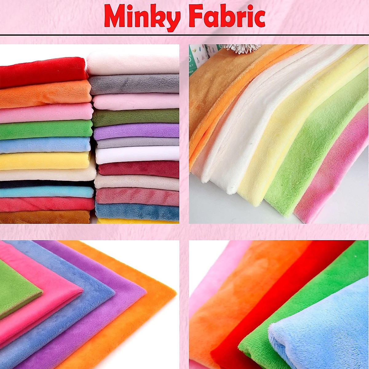 Barcelonetta | Minky Fabric | Plush, Super Soft, Cuddle | Solid Minky | by The Yard | 60" Wide | Baby Blanket, Change Station Cover, Pillow, Scarf, Beanie (White, 1 Yard)