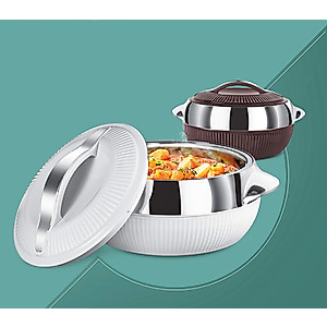 Milton Fiesta Insulated Junior Casserole, Set of 3, Brown Silver