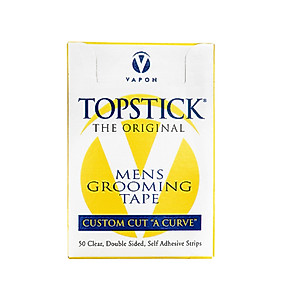 Vapon Topstick The Original Custom Cut "A Curve"Men's Grooming Tape - 50 Strips Box