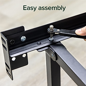 ZINUS Compack Metal Bed Frame / 7 Inch Support for Box Spring and Mattress Set, Black, Queen