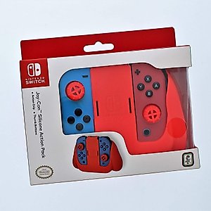 NSW Joy-Con Grips for Controller - Neon Red