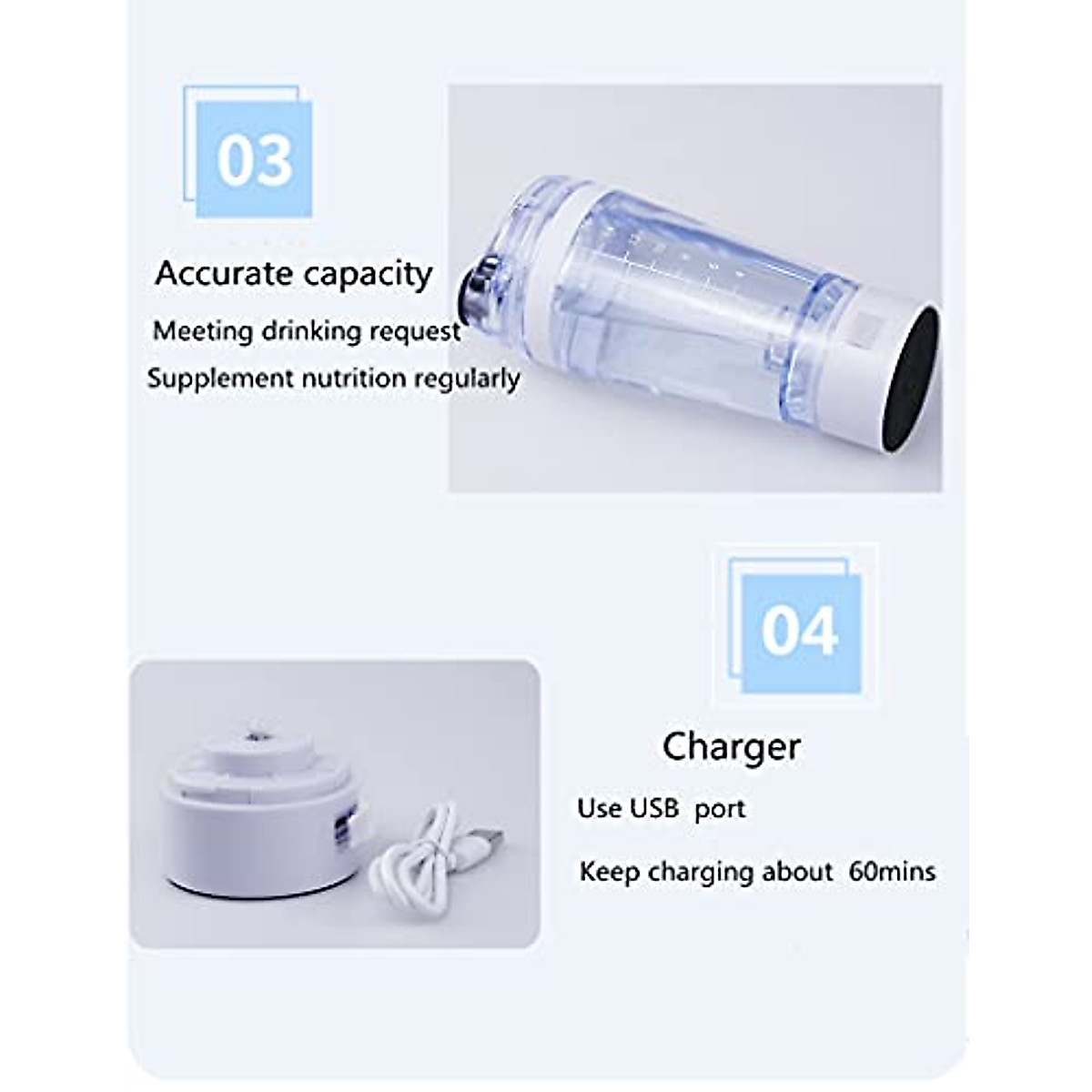 “N/A" Protein Powder Automatic Blender Powder Electric Shaker Cup USB Recharging Mixer 16OZ Purple USB Charging Model - Colorful Lights