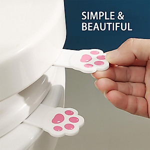 2 Pack Toilet Seat Lifter,Toilet Lid Cover Lifter,Toilet Seat Handle Lifter,Toilet Lid Lifter,Toilet Accessories for Bathroom,Travel,Hotel (White)