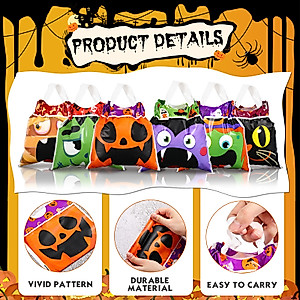 Funnymoom 60 Pcs Halloween Party Favors Bags Halloween Drawstring Treat Bags Halloween Candy Goodie Bags for Kids Trick or Treat Plastic Halloween Party Gift Bags for Halloween Birthday Party Supplies