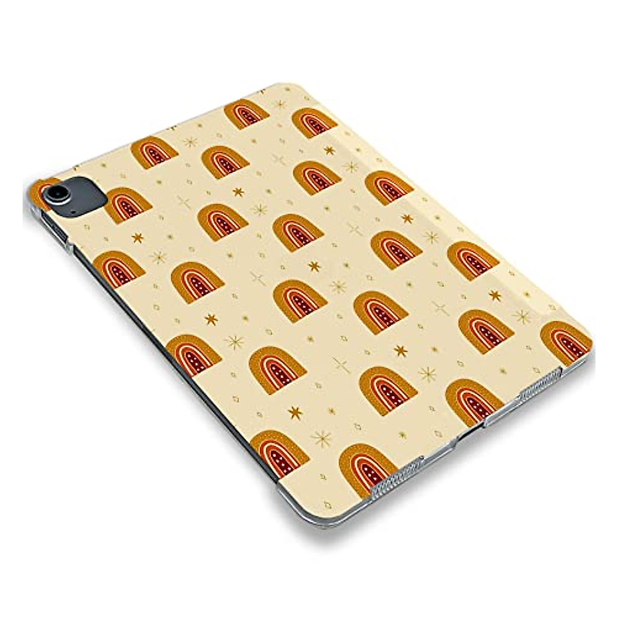 Kawaii Rainbow Beige Art case Compatible with iPad Mini Air Pro 7.9 8.3 9.7 10.2 10.9 11 12.9 inch Pattern Cover New 2022 2021 Trifold Stand 3 4 5 6 7 8 9 Generation 189 (11" Pro 1/2/3 gen)