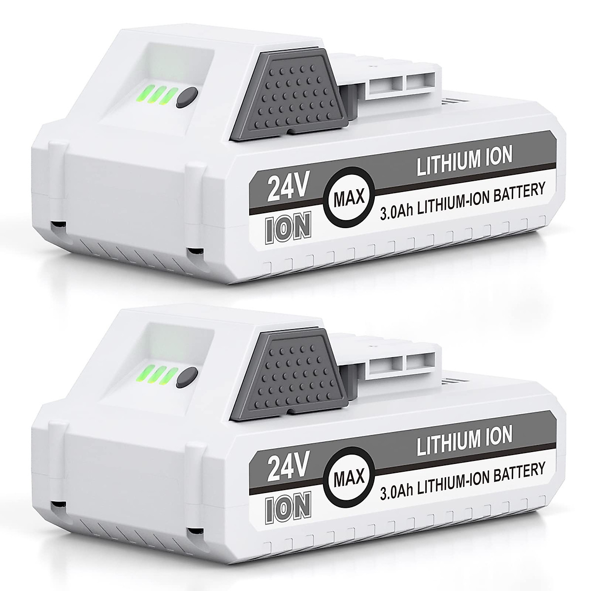 C D H 2 Packs 24V 3000mAh Replacement Battery for Snow Joe+Sun Joe 24V Lithium-iON Battery Series 24BAT-LTX/LTW/LTE/LT/XR EcoSharp Pro