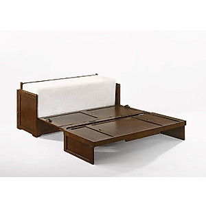 NIGHT & DAY Furniture Murphy Cube Cabinet Bed (Black Walnut, Queen)