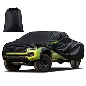 Car Cover Custom Fit for Toyota Tacoma 2005-2023, Waterproof All Weather for Automobiles Full Exterior Cover Rain Sun Snow Protector with Door Zipper
