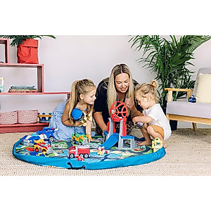 Paw Patrol Play Pouch, Ultimate All-in-1 Play Mat & Toy Storage Bag, Huge 55” Inner Interactive Play Space, Convenient, No-Mess Pack-Away, Portable Playtime Storage Solution, Ages 3+