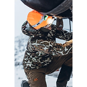 First Lite Tundra Brim Beanie - Warm Fleece Hunting Hat - Hunters Orange - Medium