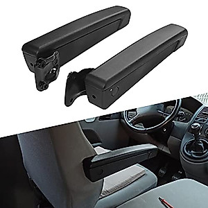 Car for Seat Armrest Pair Car Adjustable for Seat Armrest Shock Resistant PU Sponge Black Flexible Auto Parts Universal for Automobiles Trucks