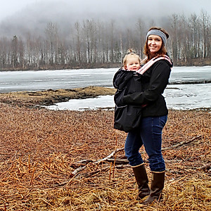 JAN & JUL Waterproof Baby Rain Cover with Hood and Pockets, Universal for Baby Carriers and Strollers (Black)