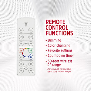 Energizer Under Cabinet Light, Color Changing, Battery Operated LED Lights with Remote, 12 Inch, 100 Lumens, Wireless Under Cabinet Lighting, Closet Lighting, Stick On Lights, Kitchen Lights, 44578