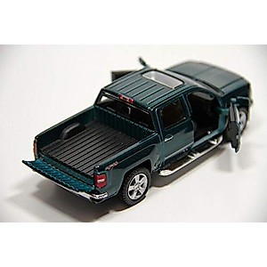 KiNSMART Chevy Silverado (2014) LTZ Crew Cab 4x4 1/46 Scale Diecast Metal Model - Green