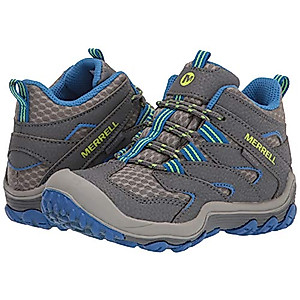 Merrell Chameleon 7 Access MID WTRPF Hiking Boot, Grey/Blue, 11.5 US Unisex Little Kid