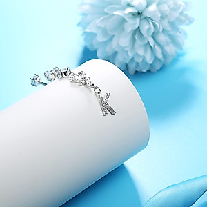 DOLOTTA 14G Belly Button Rings Dangle For Women With CZ Initials 316L Surgical Steel Rings Body Piercing Jewelry