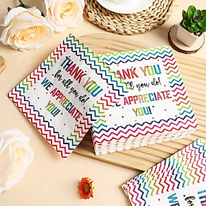 Naozinebi 100Pcs Thank You Napkins We Appreciate You Paper Napkins Thankful Disposable Napkin Appreciation Party Decors Grateful to Employee Teacher Doctor Staff Thanksgiving Graduation Party Supply