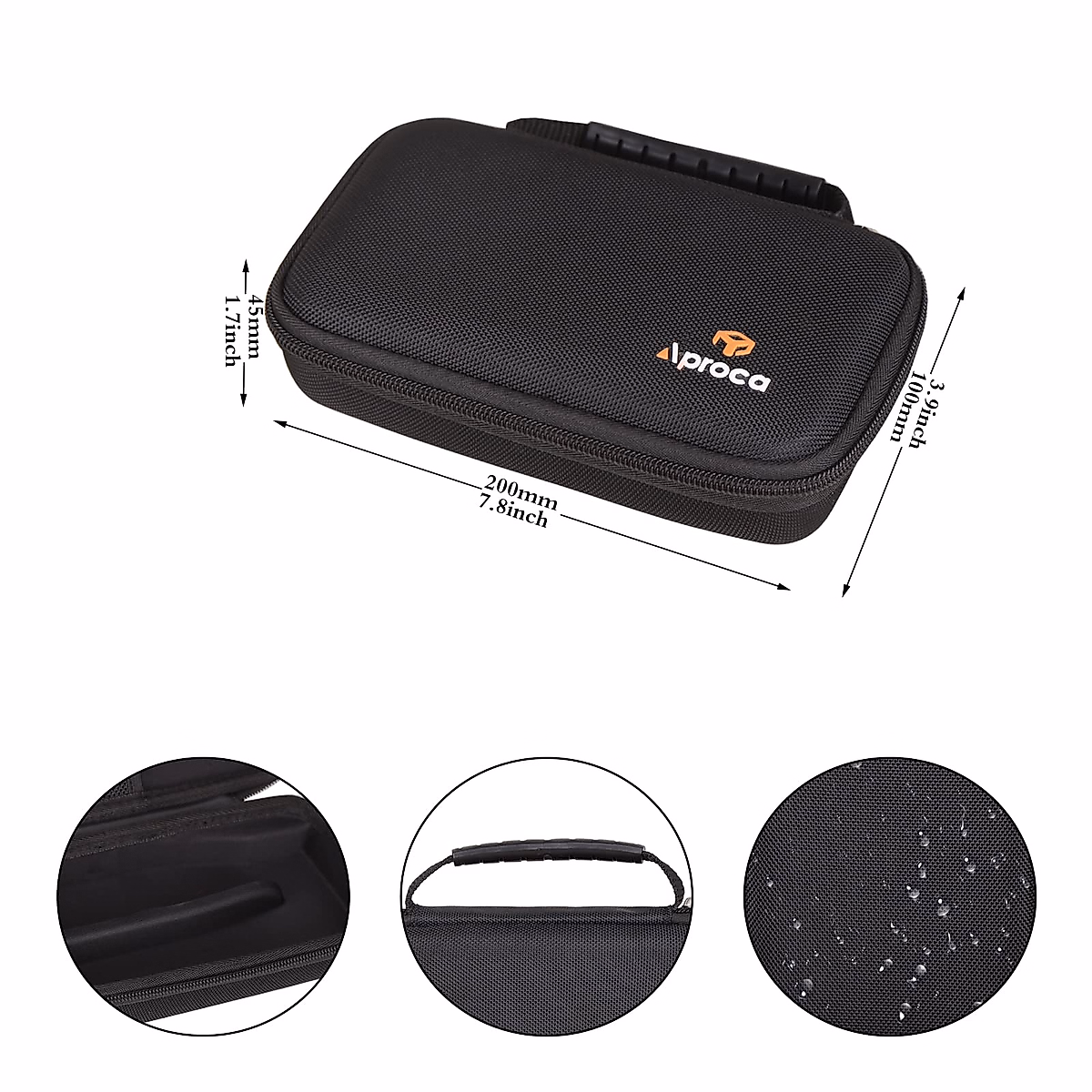 Aproca Hard Portable Storage Case Bag, for Andis 04780 04603 Go Professional Outliner II Square Blade Trimmer 04710.