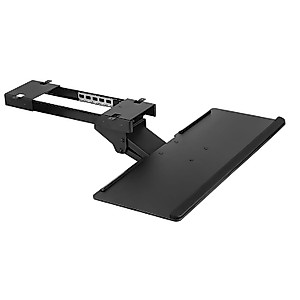 Mount-It! Under Desk Computer Keyboard and Mouse Tray, Ergonomic Keyboard Drawer with Gel Wrist Pad, Black