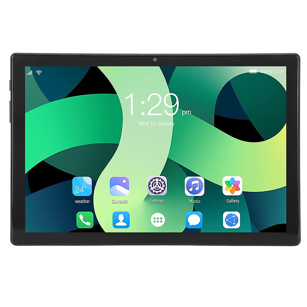 DAUERHAFT Tablet Computer, Support GPS 2 in 1 8GB 256GB 10.1 Inch Tablet with Keyboard for Travel for Android 12.0 (US Plug)