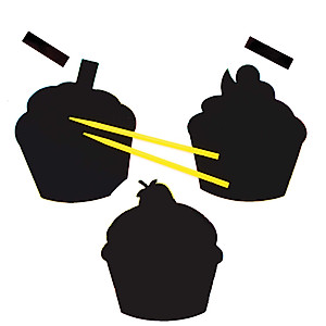 Baker Ross AT390 Cupcake Scratch Art Fridge Magents - Pack of 10, Rainbow Scratch Paper with Stylus for Kids to Decorate in Arts and Crafts Activities