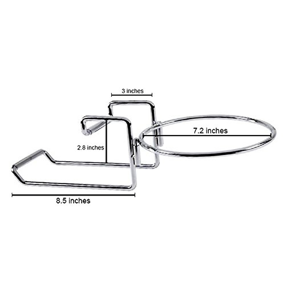 CUISINOX Chrome Plated Table Mount Chiller Wine Bucket Holder, 7.5" Ring, Stainless steel