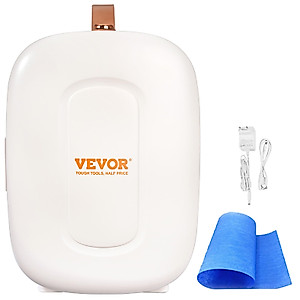 VEVOR Mini Skin Care Fridge, 4 L/6 Can Cute Makeup Fridge for Cosmetics Beverage Fruit Milk, AC/DC Cooler & Warmer, Mute Tiny Refrigerator for Bedroom Office Dorm Desk Car, ETL Certified, White