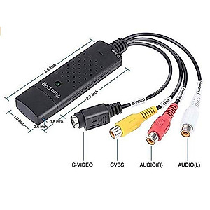 DIGITNOW USB Audio Video Capture Card, Video Grabber VHS VCR TV to DVD Converter Adapter for Windows PC