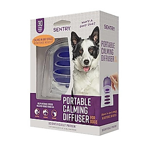Sentry Behavior Portable Calming Diffuser for Dogs, Reduces Stress and Bad Behavior with Calming Pheromones, Easy-to-use Portable Design, 30 Day Release