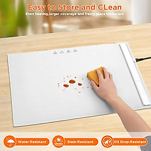 Portable Food Warmers,Electric Warming Tray Hot Tray Heating Mat Food Warmer Heating Pad Keep Foods Warming for Gatherings,Parties, Auto Shut-Off