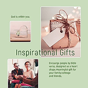 Acrylic Christian Gifts for Women Religious Decor with Bible Verse and Inspirational Sign Men Mom Wife Friends Colleague Co-Worker Home Office Gift (WHITE, LILY CROSS)