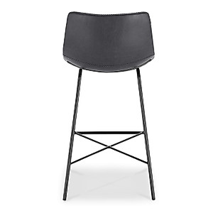 Poly and Bark Paxton 24” Counter Stool, Set of 3 Grey