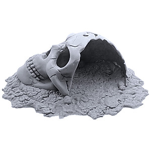 EnderToys Skull Cave, 3D Printed Tabletop RPG Scenery and Wargame Terrain for 28mm Miniatures Gray