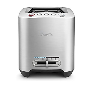 Breville BTA830XL Die-Cast Smart Toaster 4-Slice Long Slot Toaster, Brushed Stainless Steel