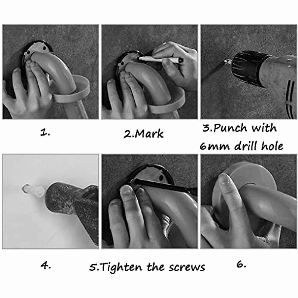 MIIKHI Towel Rails,Towel Rack, Towel Rails,Bath Wall Attachmentgrab Bar Rails Grab Bar Bathroom Stainless Steel Anti-Slip Polishedhandle Elderly Handrails Disability for Toilet Kitchen St