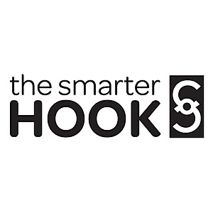 The Smarter Hook Black - Strong, Durable, and Lightweight Innovative Multi-Use Hook for Diaper Bags, Backpacks, Purses, Grocery Bags; Use on Baby Strollers, Shopping Carts, Walkers, Chairs