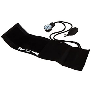 Prestige Medical Adult Cotton Aneroid Sphygmomanometer, Black